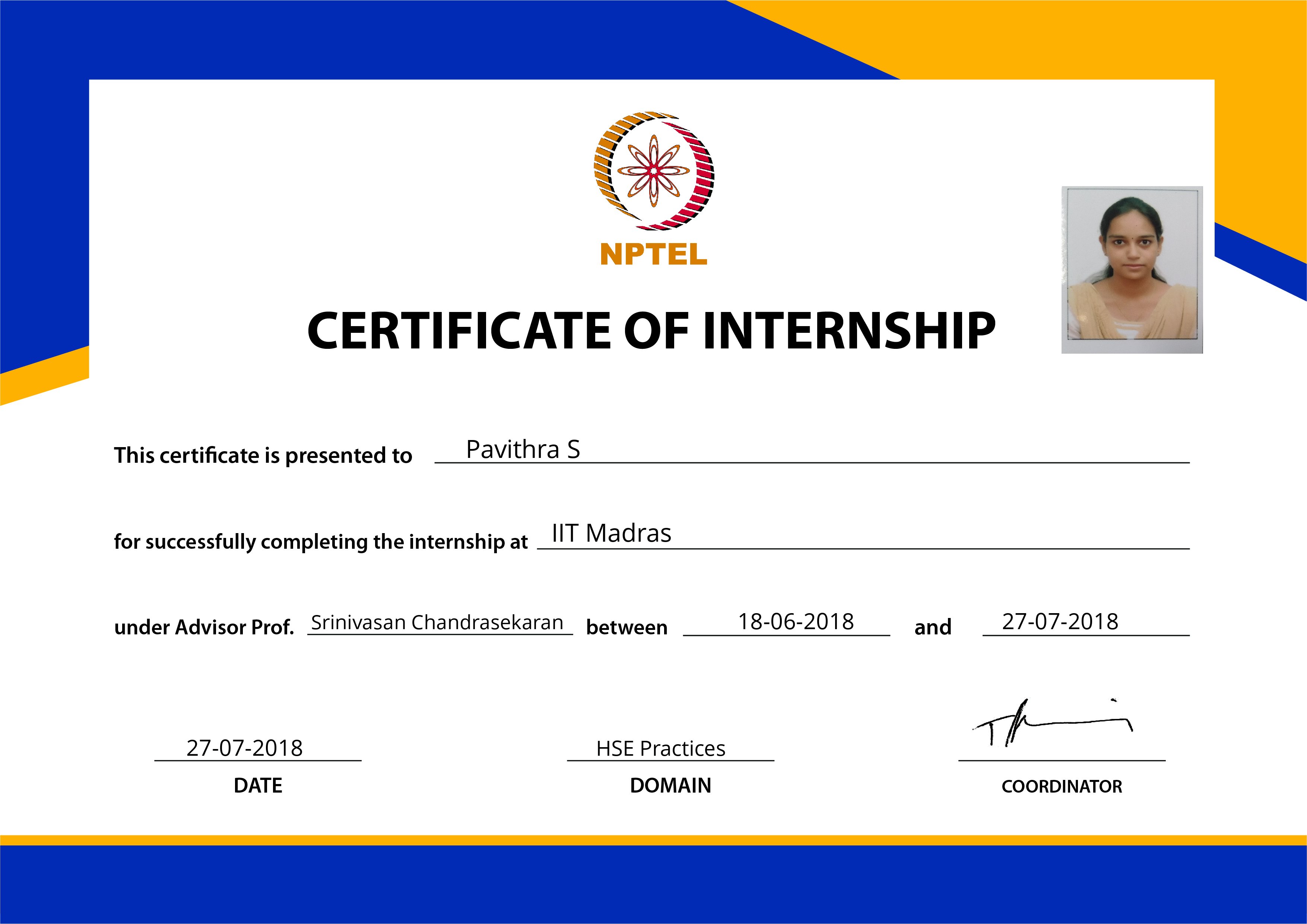 NPTEL Internship NPTEL Internship