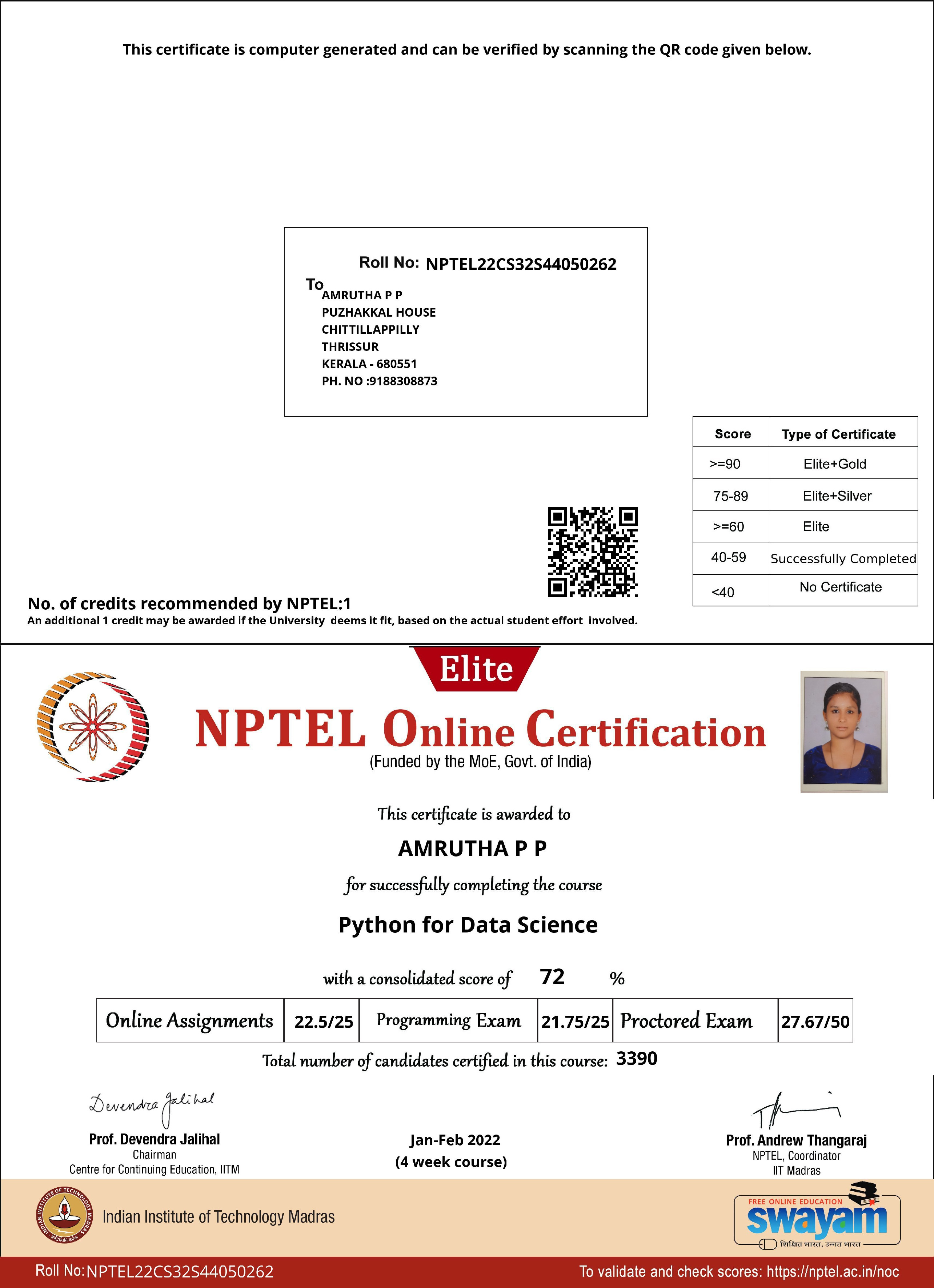 Amrutha P P - Software Developer | Data Science | Python,R, Java,Power BI, Tableau,Machine ...