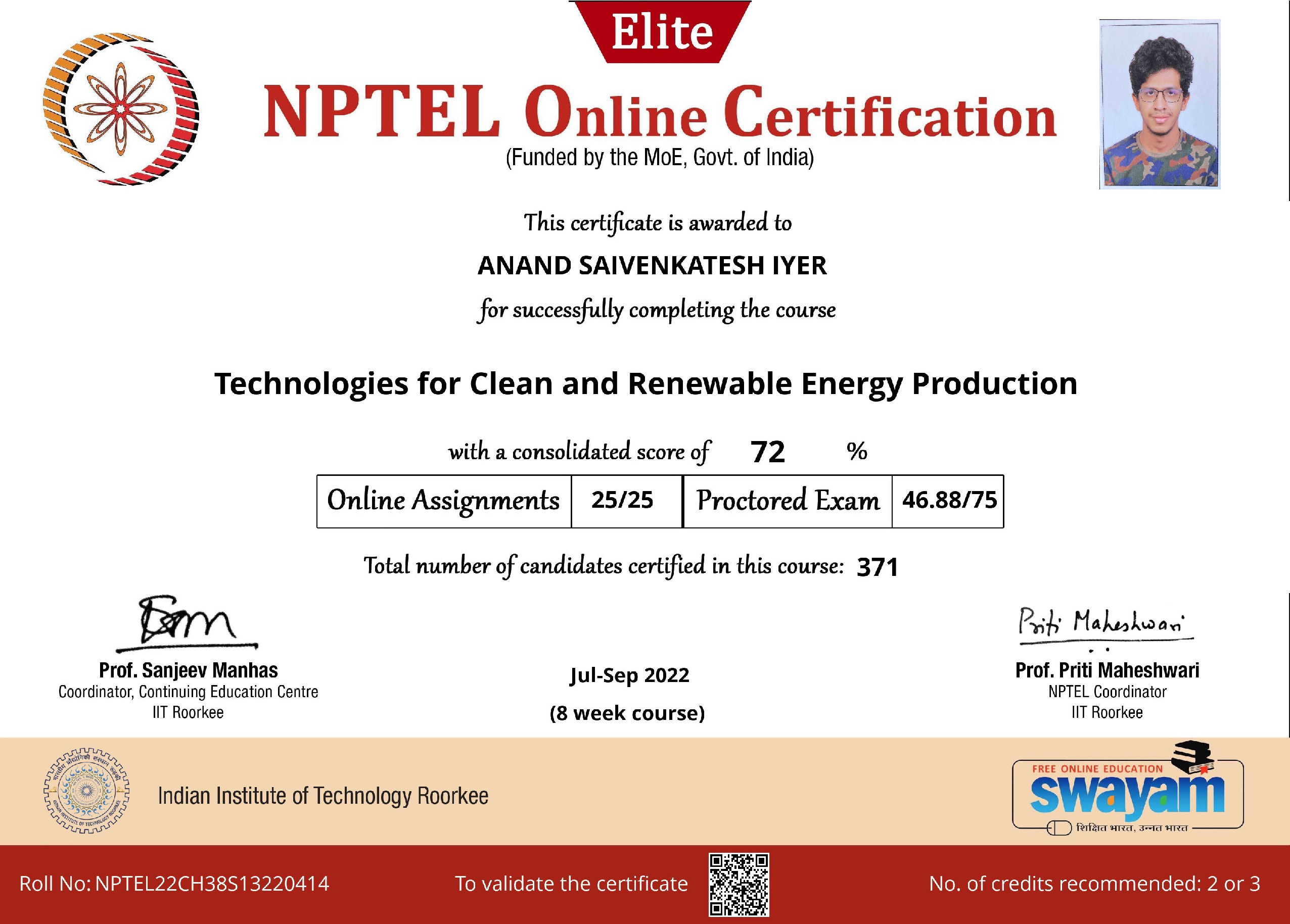 Anand Iyer – MSc. in Sustainable Energy and Processes @ TUM | BTech ...