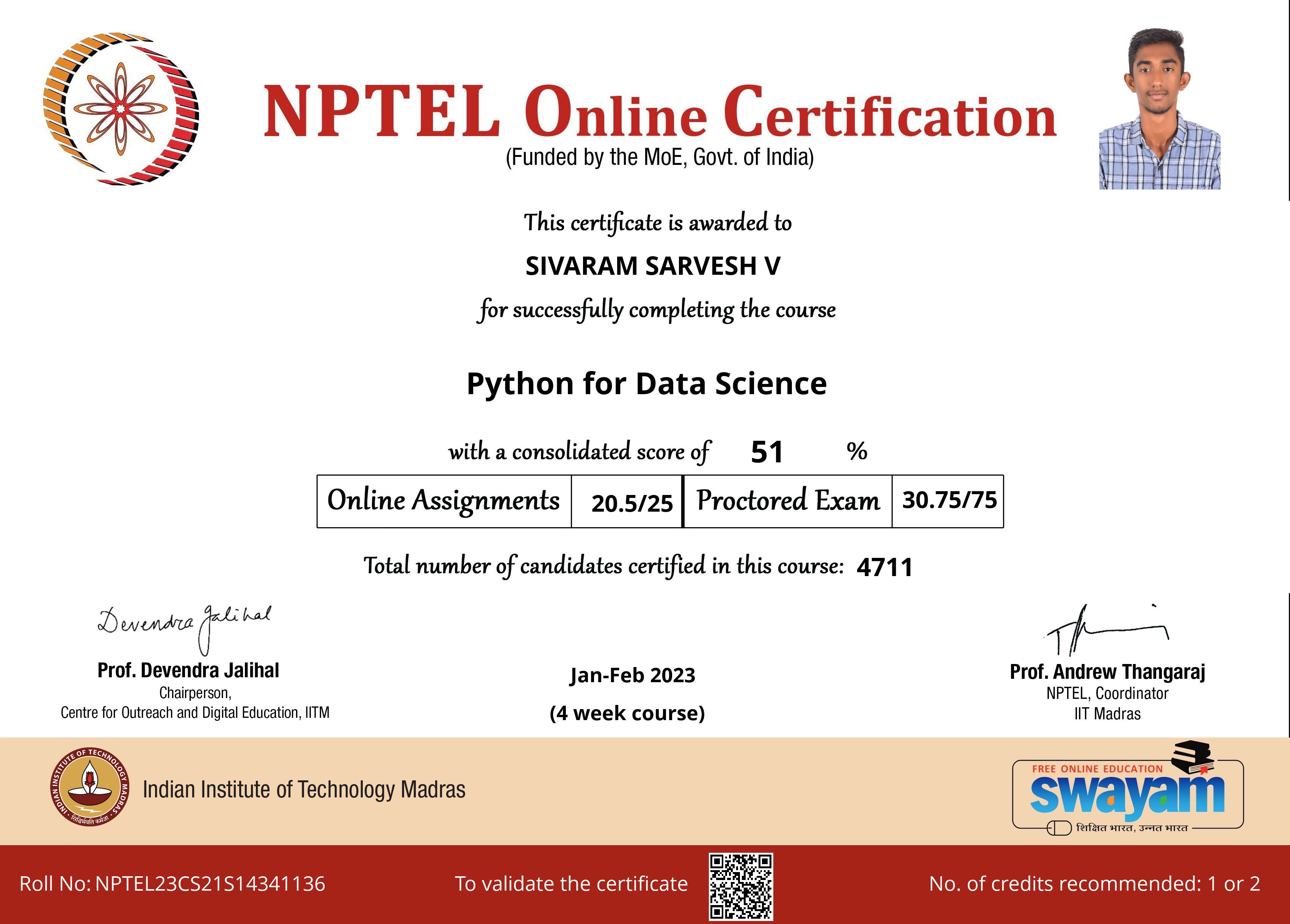 Sivaram Sarvesh V - TCS||SRM'24||Data Science Graduate | LinkedIn