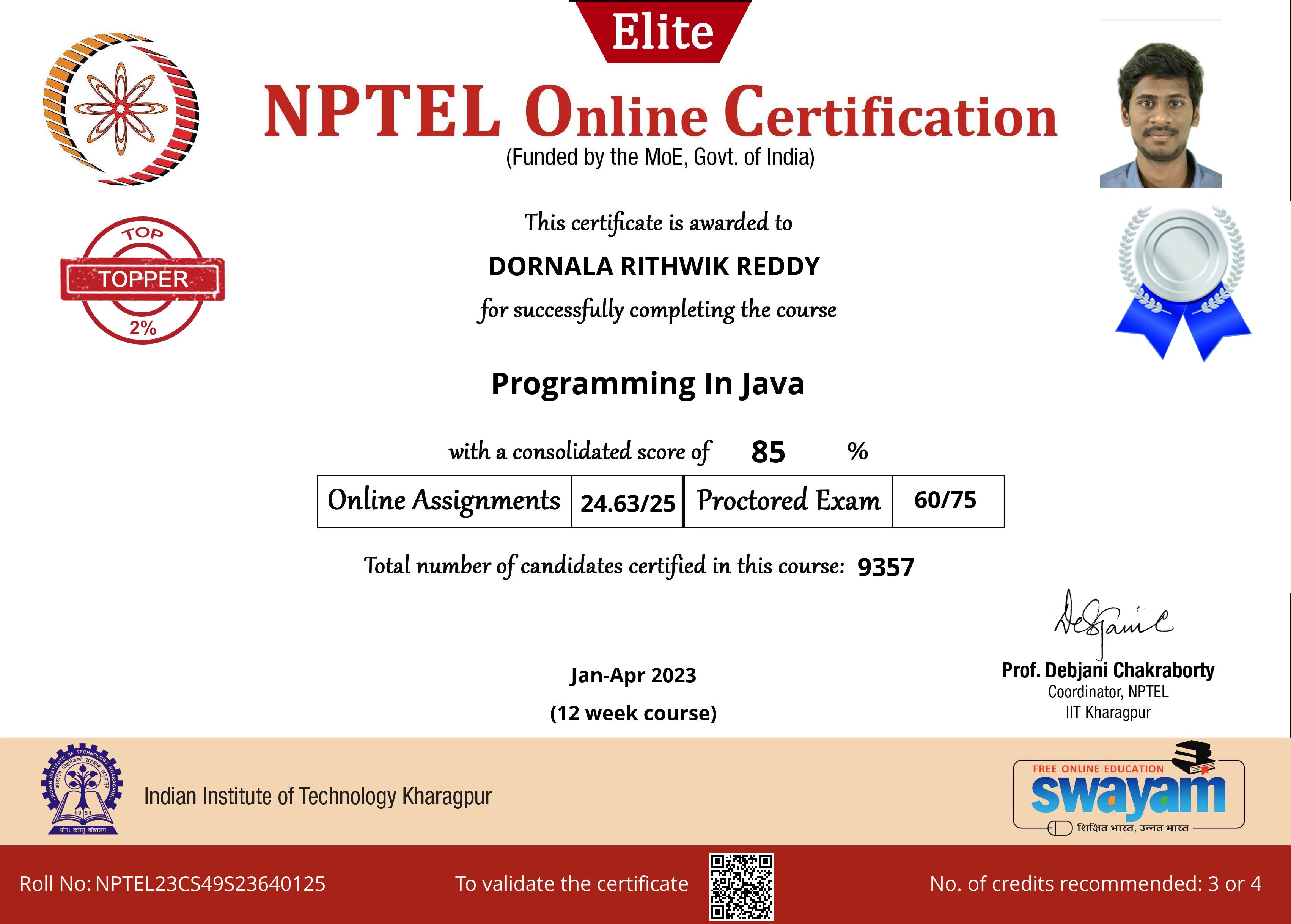 Rithwik Reddy Dornala - System Engineer @TCS | Gold Medalist | LinkedIn