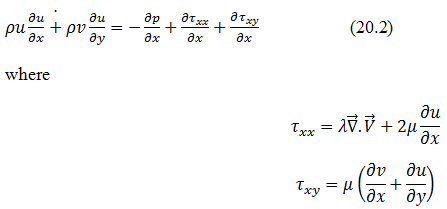 Y Momentum Equation: